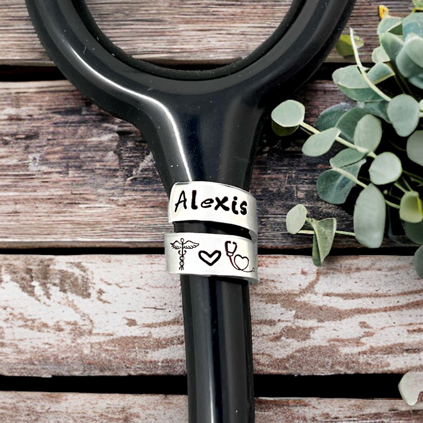 Custom Wrap Stethoscope Charm ID Tag Personalized Name Images – Stamped Expressions Co.